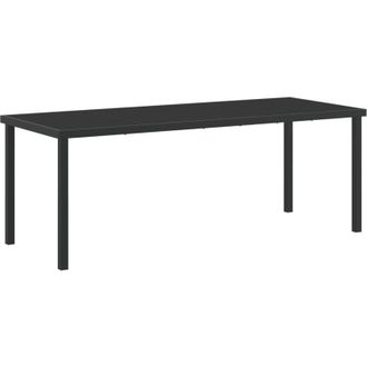 vidaXL Gartentisch Schwarz 200 x 80 x 73 cm Massivholz Teak vidaXL