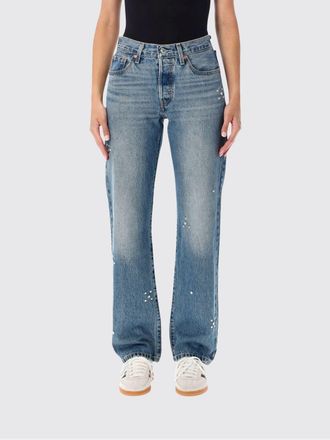 Levi's Jean 501 &agrave; taille mi-haute et jambe droite en denim de coton