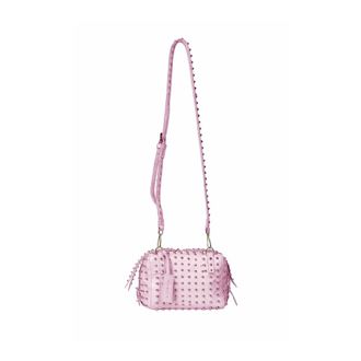 John Richmond Femme, Sacs, Rose, Taille: ONE Size Sac bandouli&egrave;re &agrave; clous et fermeture &eacute;clair