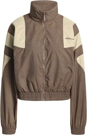 adidas Femme, Sport, Brun, Taille: 42 FR Blocked Washed Zipped Track Top