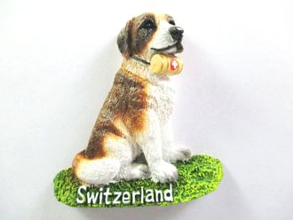 Generic Bernhardiner Schweiz Magnet Poly Souvenir Hund Bergrettung Switzerland