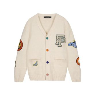 Filling Pieces Strickjacke - - Knitwear - Herren - Wei&szlig; - XL