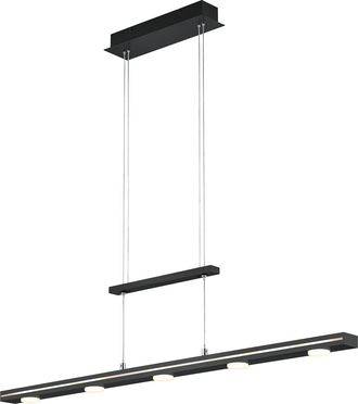 Trio Leuchten LED Pendelleuchte Lacal 379190732, Metall Schwarz matt, inkl. 7x 3.5 Watt LED, 4 fach Touch