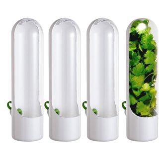 Generico Korianderwächter für den Kühlschrank, multifunktionaler Koriander-Behälter | 4 grüne Pflanzenständer für Zuhause, Küche, Schlafzimmer, Wohnung