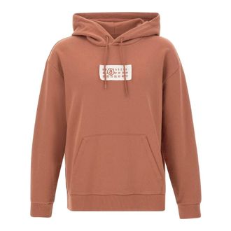 Maison Margiela Homme, Sweatshirts et sweats &agrave; capuche, Orange, Taille: M SweaT-shirt &agrave; capuche en jersey non bross&eacute;