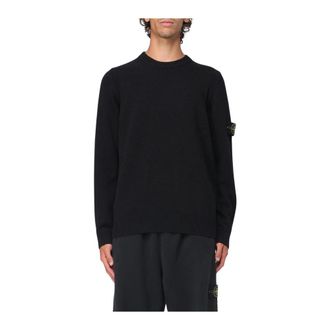 Stone Island Rundhals-Strickpullover - - Knitwear - Herren - Schwarzk - XL