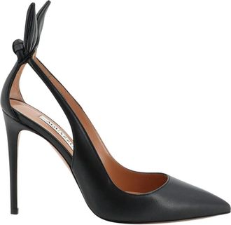 Aquazzura Bow Tie Pump 105 - - Shoes - Damen - Schwarzk - 37 1/2 EU