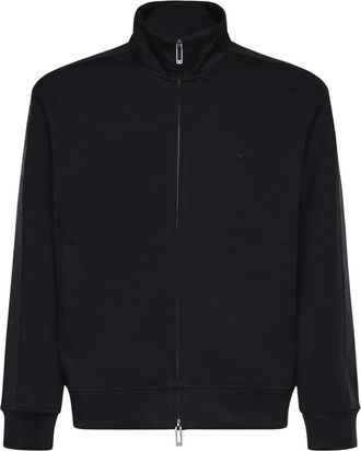 Emporio Armani Homme, Sweatshirts et sweats &agrave; capuche, Bleu, Taille: 2XL Stretch Double Jersey SweaT-shirt