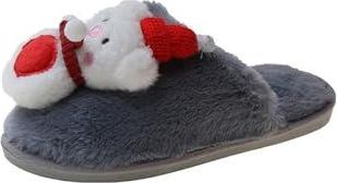 Generic Chaussons dintérieur mignons pour femme - Pantoufles pelucheuses pour femme - Chaussons de Noël amusants pour Noël - Chaudes et confortables - Bout fe