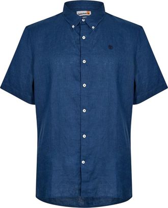 Timberland Mill Brook Button-Down-Hemd f&uuml;r Herren, Mit Kragen, Leinen (Dunkles Jeansblau)