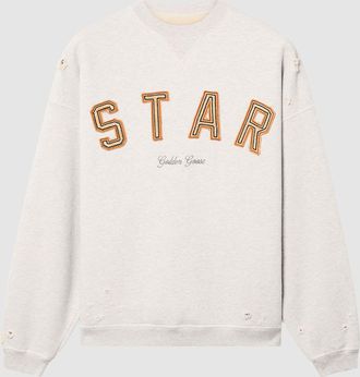 Golden Goose Sweatshirt Star Vintage Gray Melange