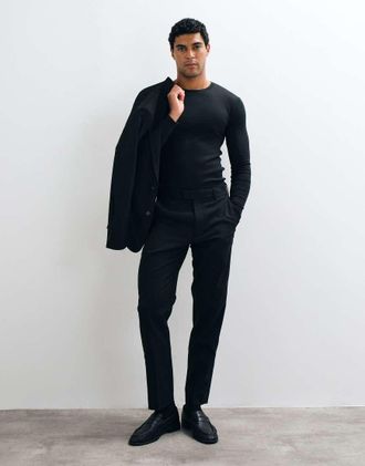 Abercrombie & Fitch pantalon de costume coupe slim Collins en ensemble 2 pi&egrave;ces noir