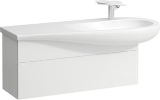 Laufen Il Bagno Alessi Meuble sous-lavabo, découpe du siphon à - Laufen