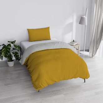 Italian Bed Linen Bettbezug Natural Color Doubleface, Leinen, Weiss/Weiss, kleine Doppelte