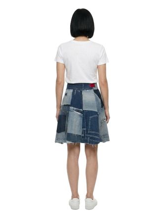 Dolce & Gabbana Womens Multicolor Denim Skirt