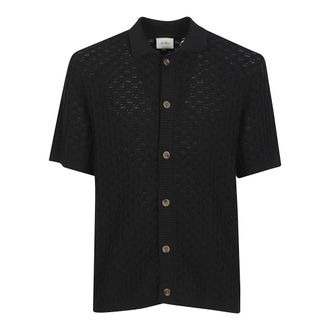 Les Deux Homme, Chemises, Noir, Taille: L Short Sleeve Chemises