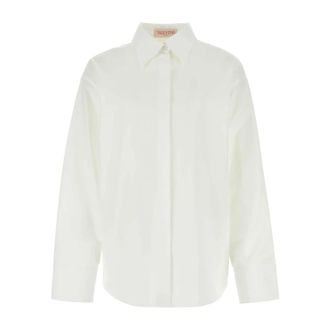 Valentino Garavani Baumwoll-Popeline-Hemd - - Blouses & Shirts - Damen - Wei&szlig; - 3XS