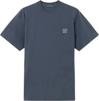 Stone Island Homme, Tops, Bleu, Taille: 2XL Ghost Cotton Jersey Crepe T-Shirt