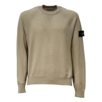 Stone Island Rundhals-Strickpullover - - Knitwear - Herren - Beige - M