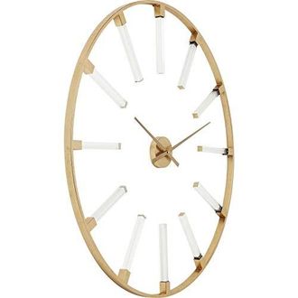 Kare Design Design Wanduhr Visible Sticks, Gold, Wanduhr, Uhr, Stahlgestell, Batterie nicht inklusive, 92x92x3 cm (H/B/T)