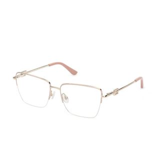 Guess Femme, Accessoires, Rose, Taille: 53 MM Lunettes carrées en métal