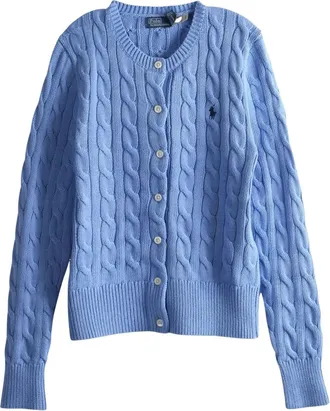Ralph Lauren Femme, Pulls, Bleu, Taille: 36 FR Crewneck Cardigan