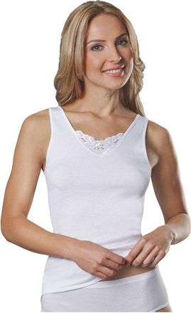 CON-TA Conta Damen Achselhemd Classic 5er Pack Gr&ouml;&szlig;e 46, Farbe wei&szlig;