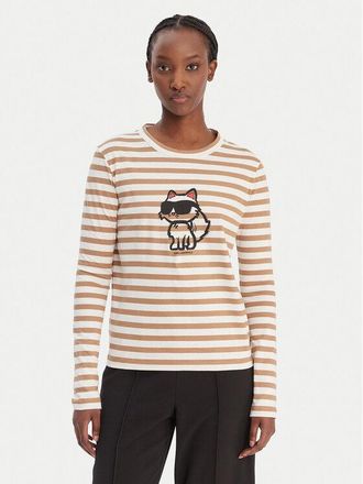 Karl Lagerfeld Bluse A1W17137 Beige Regular Fit