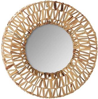 Atmosphera Atmosphera - Miroir tressé - métal et Fibre Naturelle D45 cm