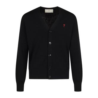 Ami Hkc361 Merinos Cardigan - - Knitwear - Herren - Schwarzk - XL