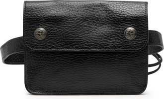 Herm&egrave;s Black Courchevel Pochette Bum Bag