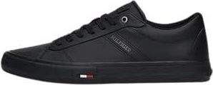 Tommy Hilfiger Baskets Homme Low en Cuir, Noir (Black), 40