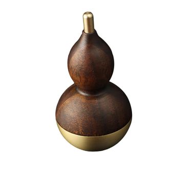 Aboofan Feng Shui Wu Lou Stehauffigur in K&uuml;rbisform Aus Walnussholz Und Dekoratives Ornament F&uuml;r Einkaufszentren Wohnung Und B&uuml;ro Geschenkidee Zum Geburtstag