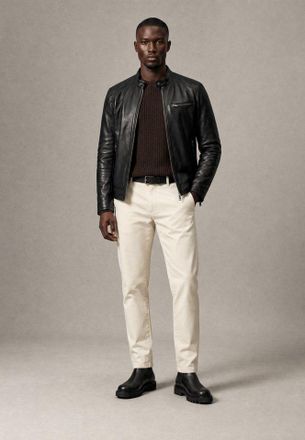Ricano Lederjacke Andre klassische Lederjacke mit Stehkragen