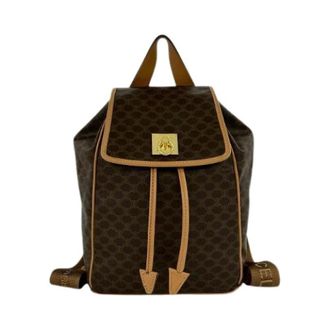 Celine Pre-owned Macadam Triomphe Leder Rucksack - - Pre-owned - Damen - Braun - ONE SIZE