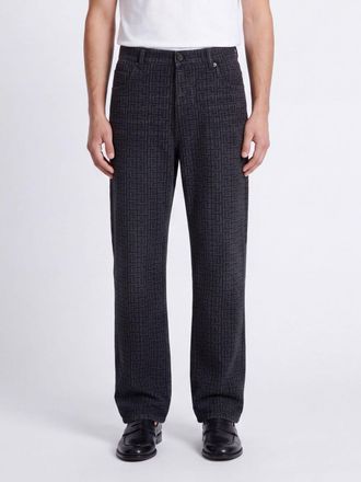 Balmain Straight-Fit Jeans aus Denim mit PB-Monogramm-Jacquard