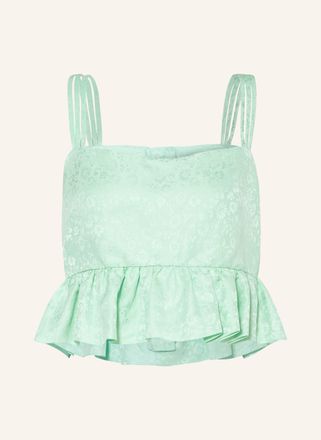 Sandro Sandro Cropped-Blusentop Mit Leinen gruen