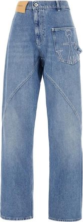 J.W.Anderson Femme, Jeans, Bleu, Taille: W24 Jean en denim de travail torsad&eacute;