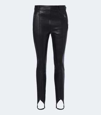 Balmain Stegleggings aus Leder