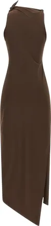 Coperni Womens Brown Recycled Polyamide Long Dress