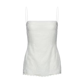 Magda Butrym Femme, Tops, Blanc, Taille: 38 FR Haut en dentelle brod&eacute;e