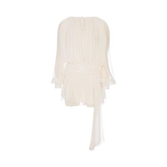 Giuseppe Di Morabito Femme, Blouses et Chemises, Beige, Taille: 36 FR Mini-robe &agrave; manches longues