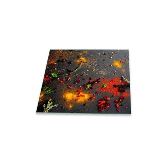 Decorwelt Herdabdeckplatte Abdeckung Ceranfeld Abdeckplatte Schneidebrett 1-Teilig 60x52 Gew&uuml;rze Mehrfarbig Spritzschutz Glasplatte Ceranfeldabdeckung Schutz He