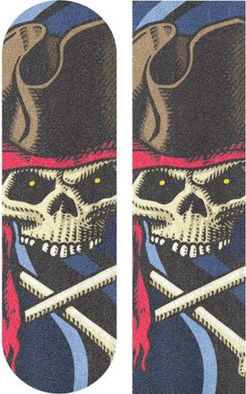 Mnsruu Skateboard-Griptape mit Piraten-Totenkopf-Motiv, Schleifpapier für Roller, 22,9 x 83,1 cm