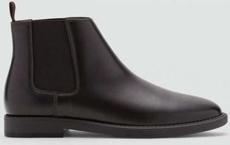 Mango Chelsea boots simili-cuir marron - Homme - 43 - MANGO MAN