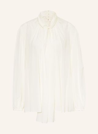 Dolce & Gabbana Blusenshirt Aus Seide Mit Schluppe weiss