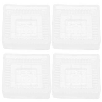 DOITOOL 4 St&uuml;ck M&ouml;belfu&szlig;schoner Transparent aus Silikon rutschfeste Tischfu&szlig;pads 45x45mm Bodenschutz f&uuml;r M&ouml;belbeine 20-40mm Ger&auml;uschd&auml;mpfend f&uuml;r St&uuml;hle Tische