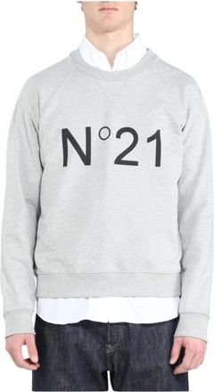 N&deg;21 Homme, Sweatshirts et sweats &agrave; capuche, Gris, Taille: XS Crewneck SweaT-shirt