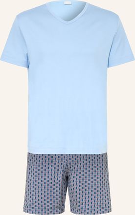 Mey Mey Shorty-Schlafanzug Serie Straight Geo blau