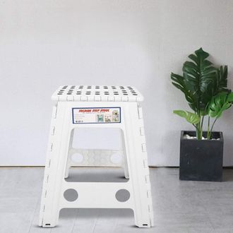 ZJchao RASTKY rutschfeste Klappstufe, Tragbar, f&uuml;r Wohnzwecke, Kunststoffpunkte, Klappstufe, rutschfest, Faltbar, Stuhl f&uuml;r Erwachsene, Stabil, Sicher Genug 